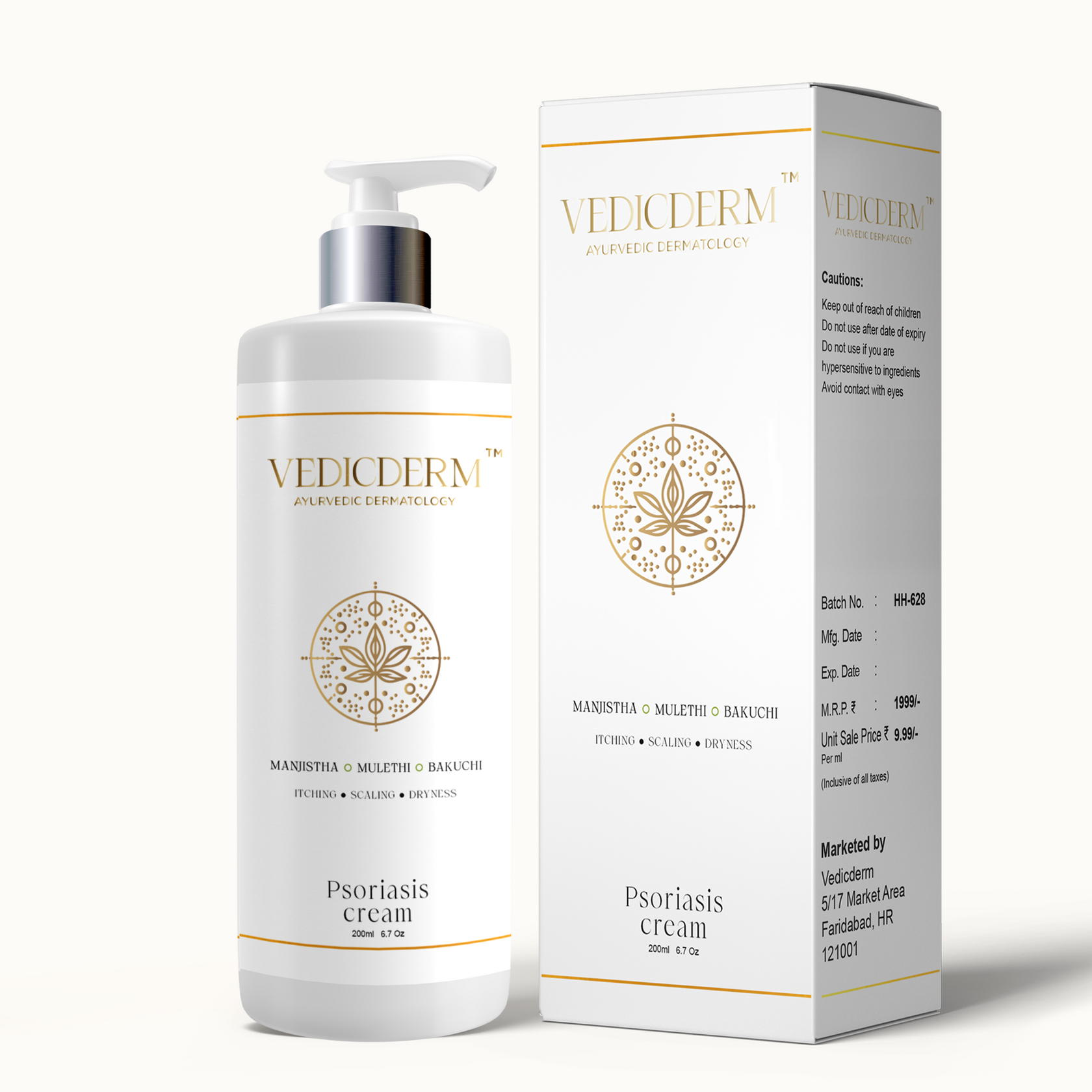 Vedicderm Psoriasis Cream with 2% Bakuchi Extract – VEDICDERM